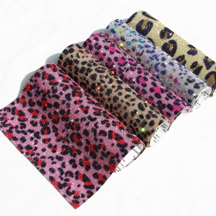 Customize Sprayed leopard print rhinestone sheet - ShinkoCrystal