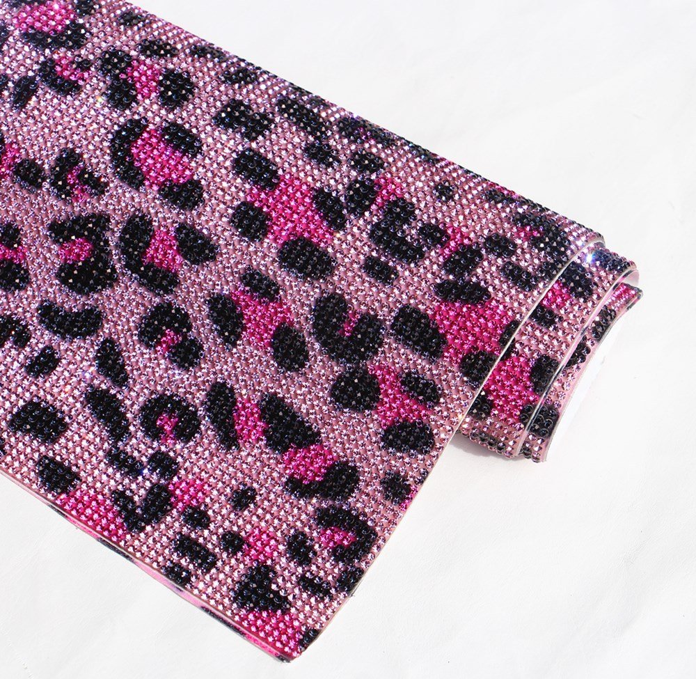 Customize Sprayed leopard print rhinestone sheet - ShinkoCrystal